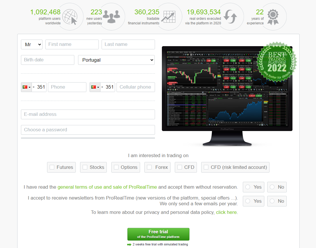 Análise e opiniões à ProRealTime 2024 | Rankia Portugal